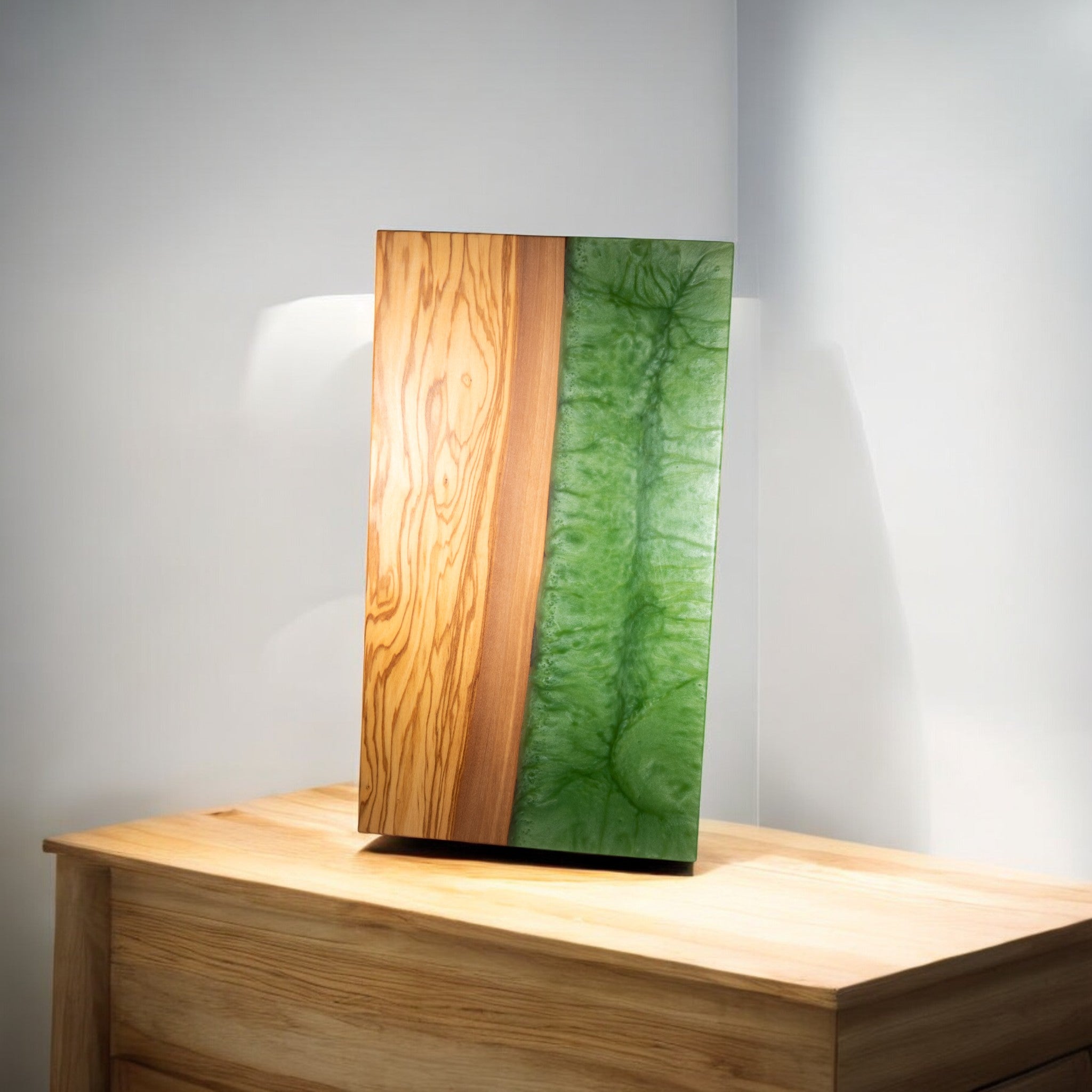 Olive Wood with Jade Epoxy Charcuterie Boards/Serving Board | Creative ...